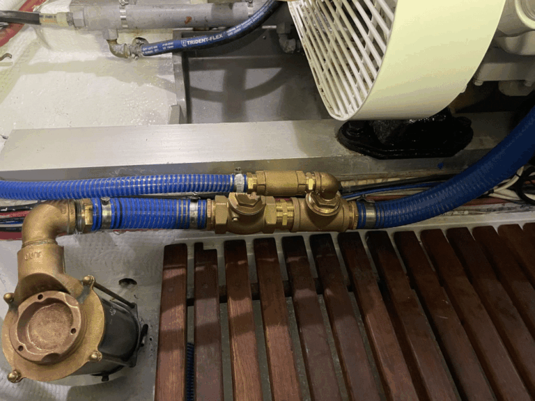 Marine Engine Fresh Water Flushing System Installation