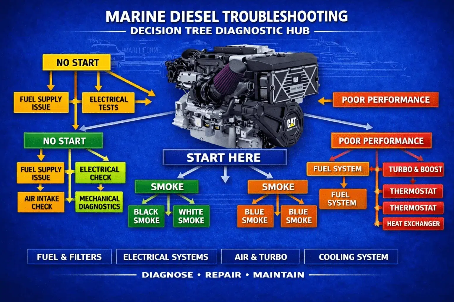 Marine Diesel Troubleshooting Guide-Diagnose Boat Engine Problems Fast